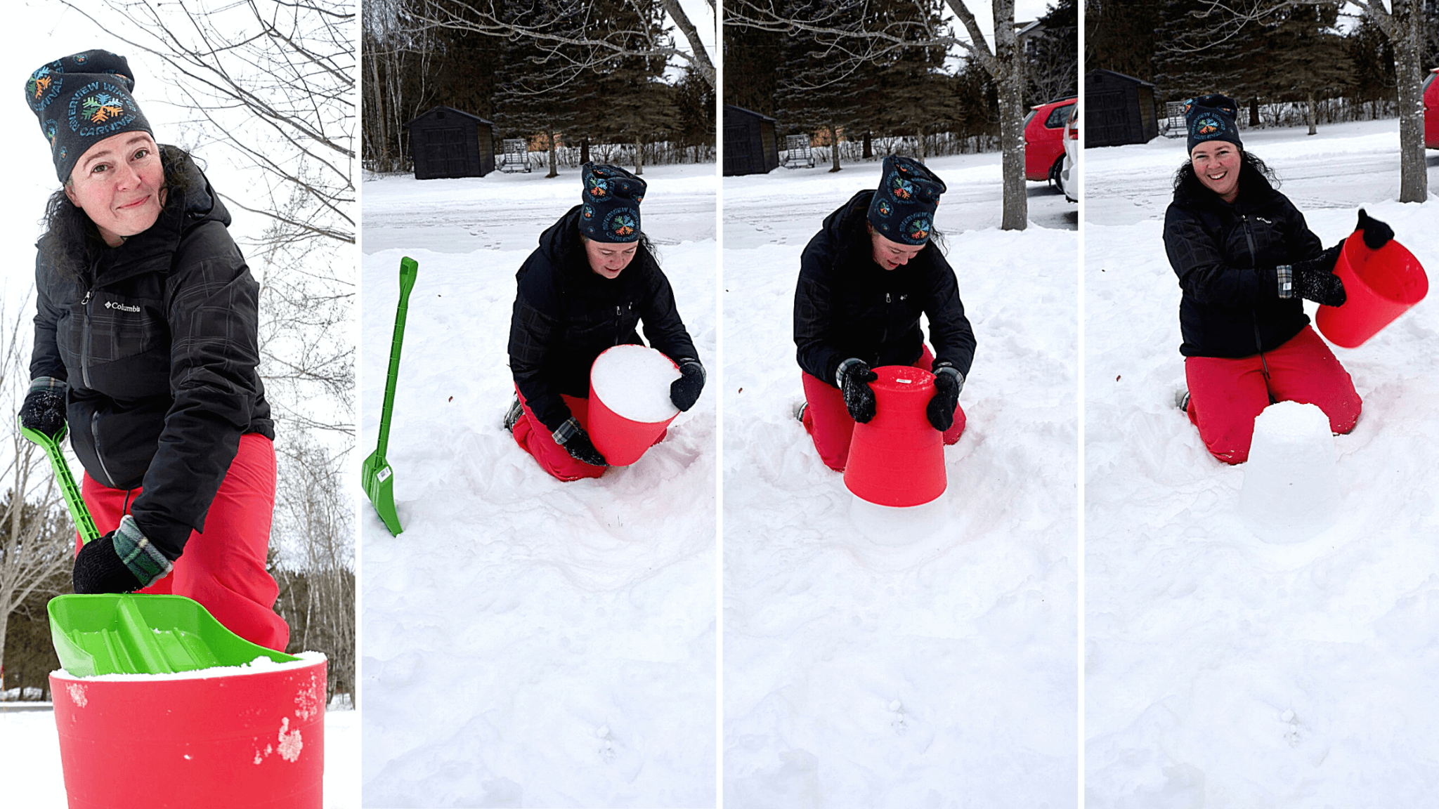 How to build snow gnome sculptures - Pickle Planet Moncton